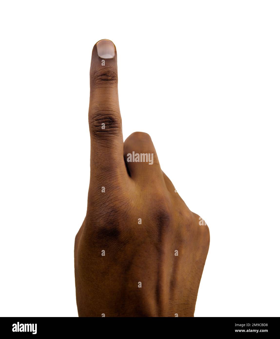 forefinger pressing with white background Stock Photo - Alamy