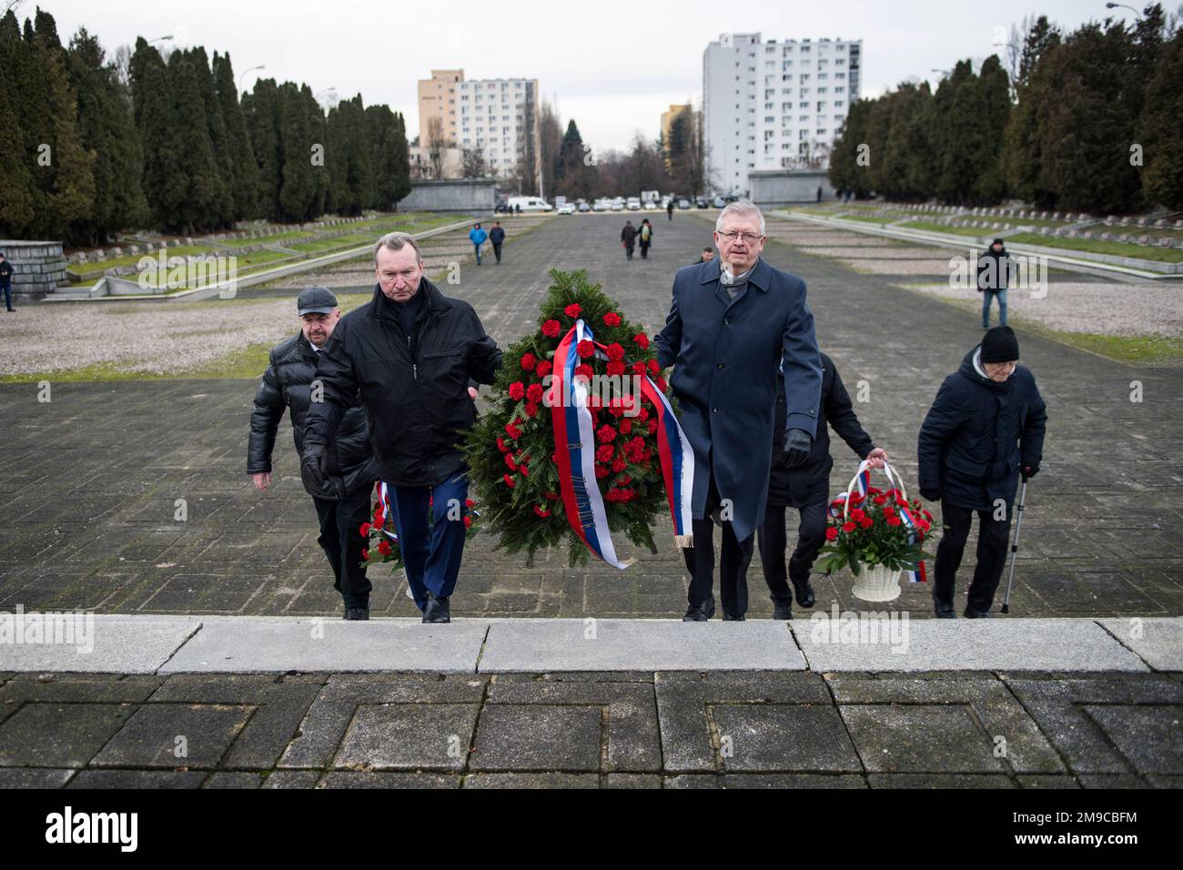 The Russia's ambassador to Poland, Sergey Andreev (on the right ...