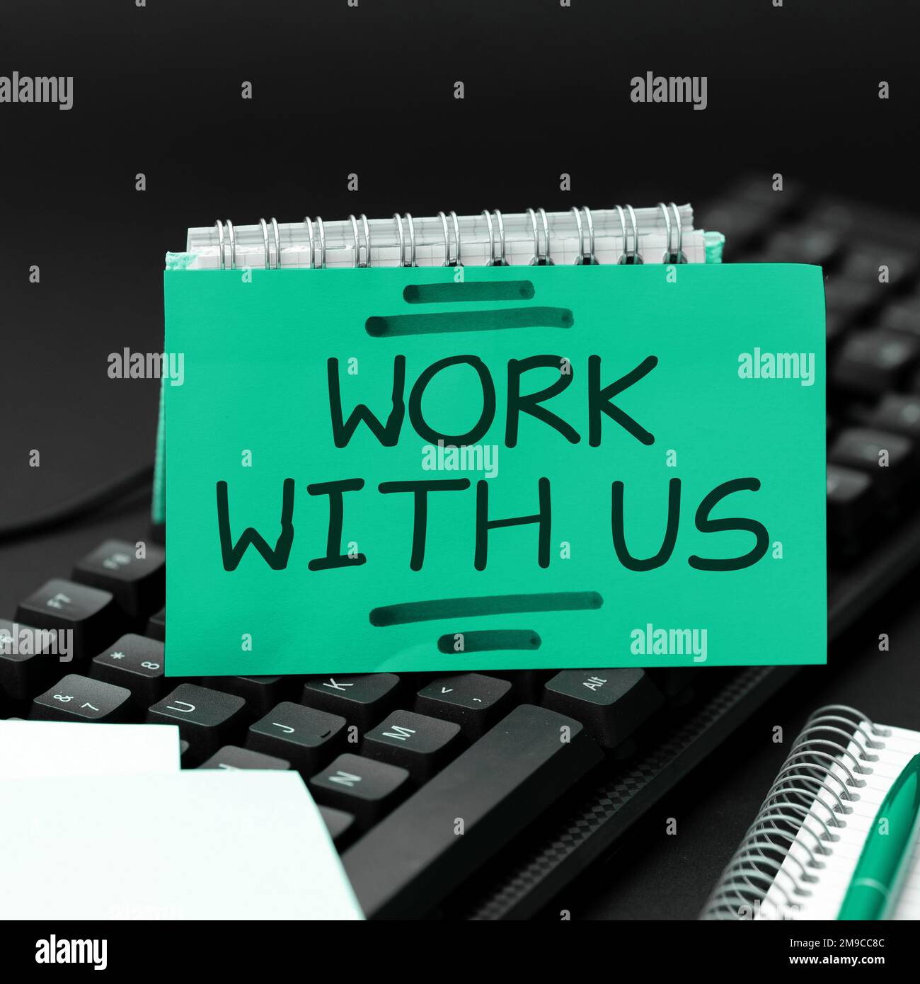 Inspiration showing sign Work With Us. Business showcase Invitation to ...