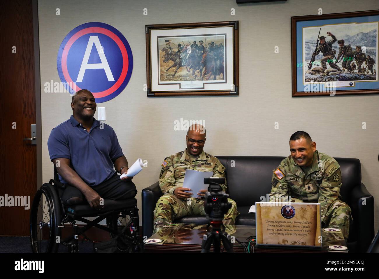 From left, Col. (Ret.) Gregory Gadson, U.S. Army Central Commanding ...