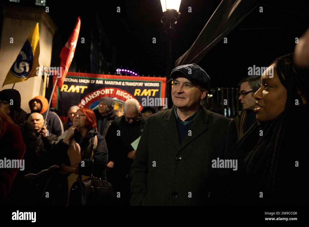 London, UK. 16th Jan, 2023. Mick Lynch, the boss of the National Union ...
