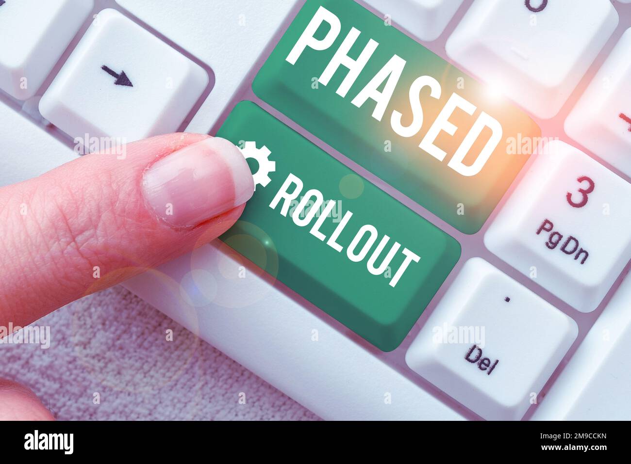 Hand writing sign Phased Rollout. Concept meaning the practice of ...