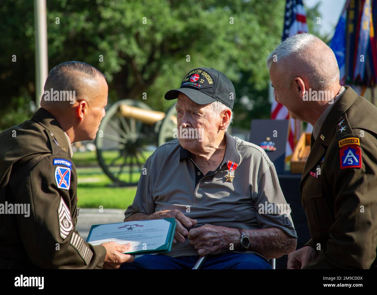 U.S. Army World War II Veteran, Pfc. Reid F. Clanton, is celebrated at ...