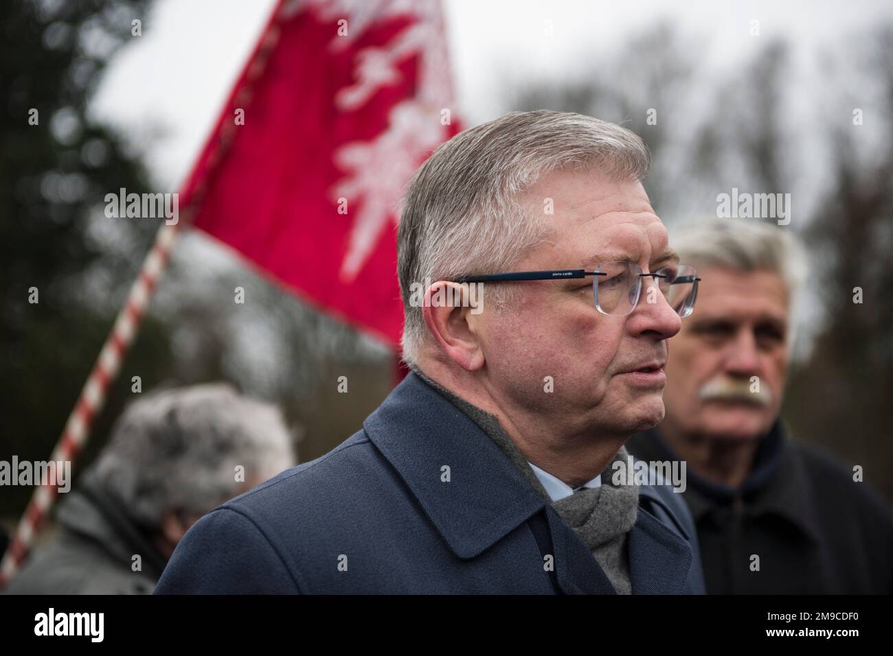 The Russia's ambassador to Poland, Sergey Andreev is seen at the Soviet ...