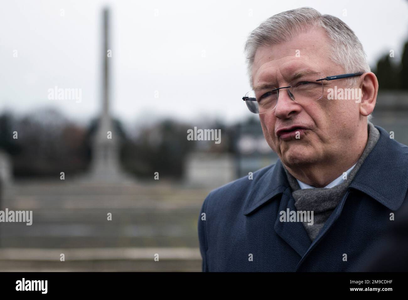The Russia's ambassador to Poland, Sergey Andreev is seen at the Soviet ...