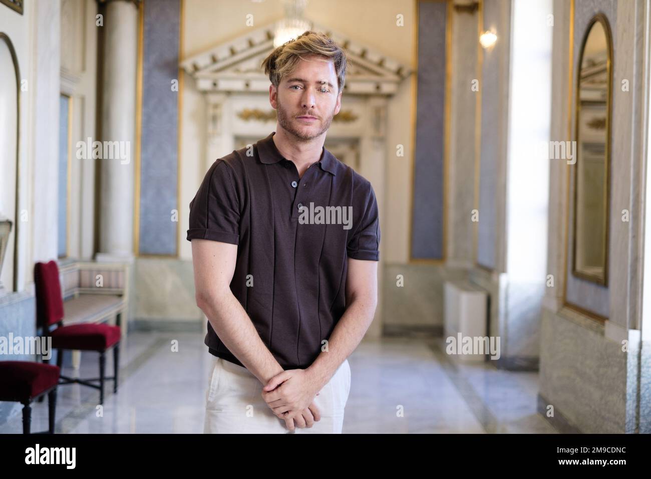 Actor Pablo Rivero poses during a portrait session at the Teatro de la ...