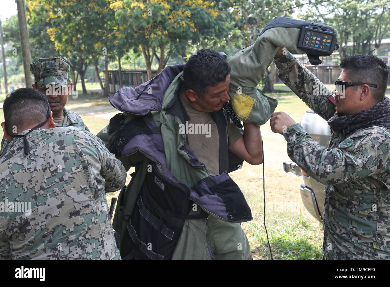 US Navy, French Navy, Belize Defence Force, and Mexican Marines perform ...