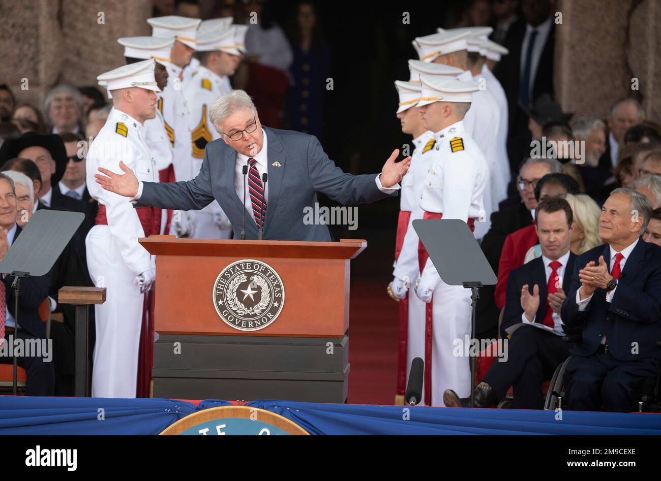Austin Texas USA, January 17 2023: Texas Lt. Governor DAN PATRICK ...