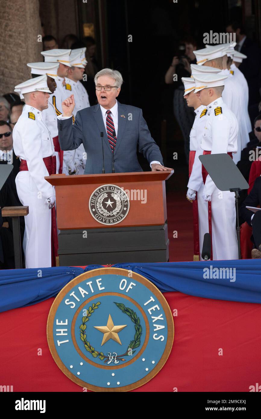 Austin Texas USA, January 17 2023: Texas Lt. Governor DAN PATRICK ...