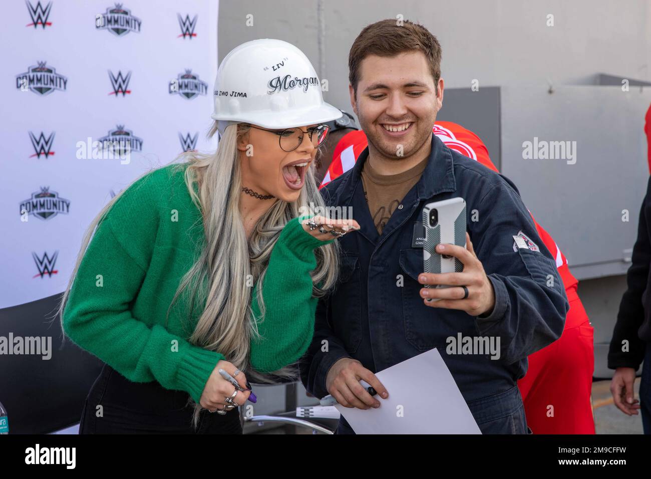 NORFOLK (May 16, 2022) Gunner’s Mate Seaman Angel Zumbia takes a photo ...
