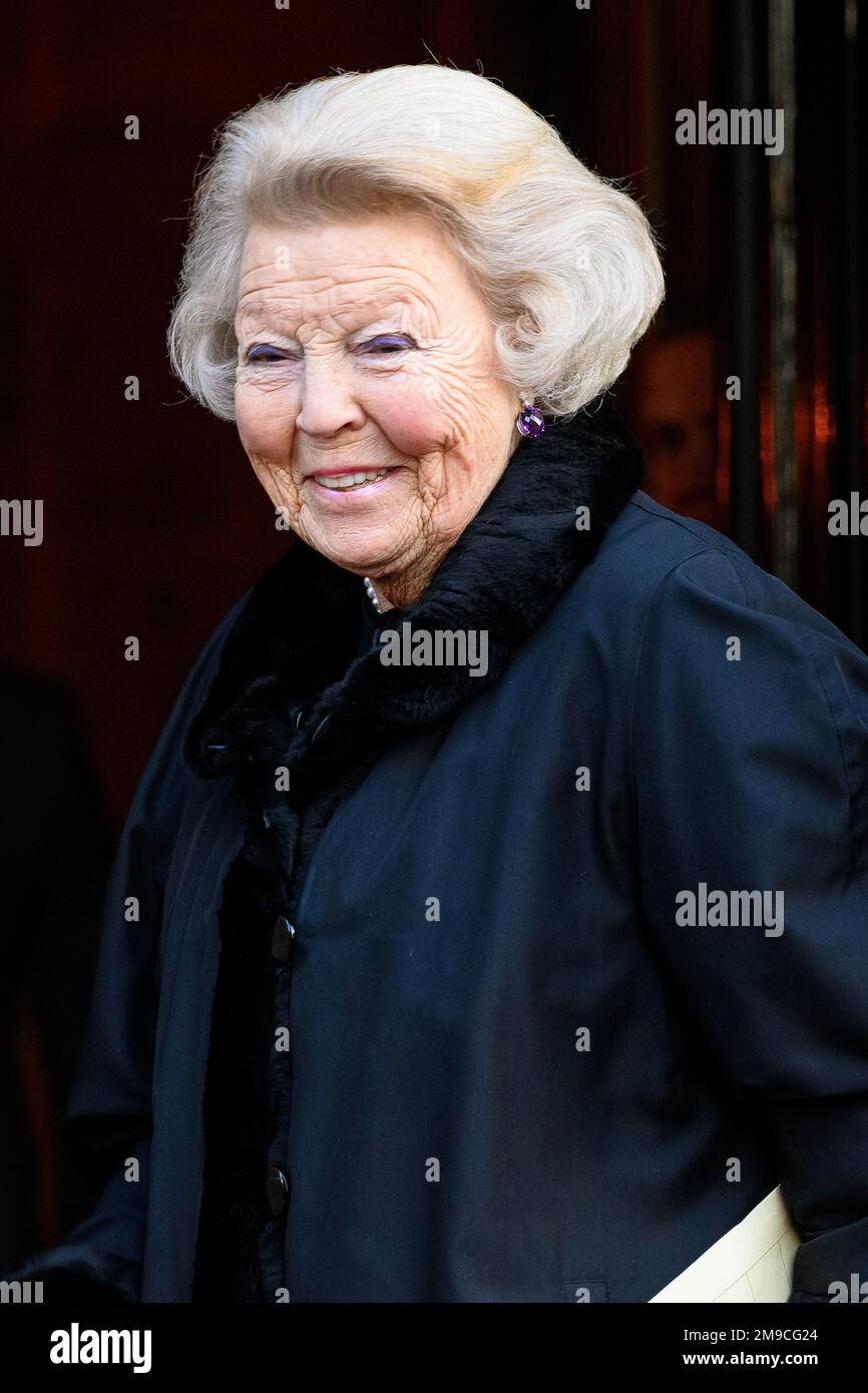 Princess Beatrix at the traditional New Year reception for guests at ...