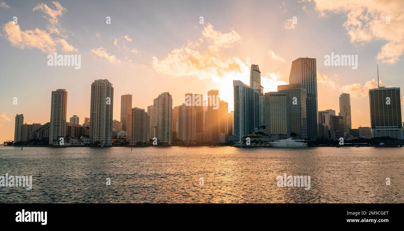 Miami florida summer sunset panorama hi-res stock photography and images - Alamy