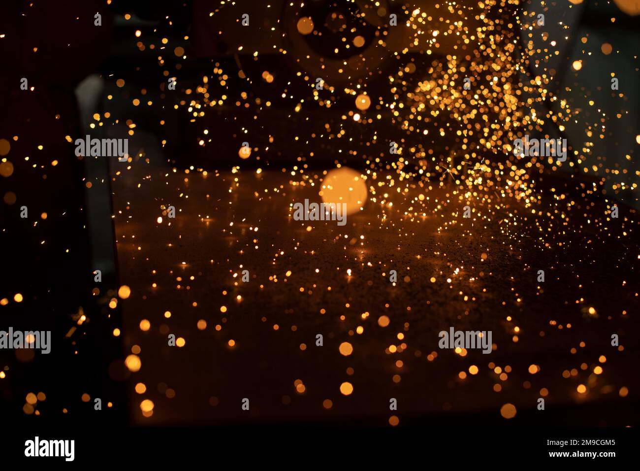 Bright yellow construction lights hi-res stock photography and images ...