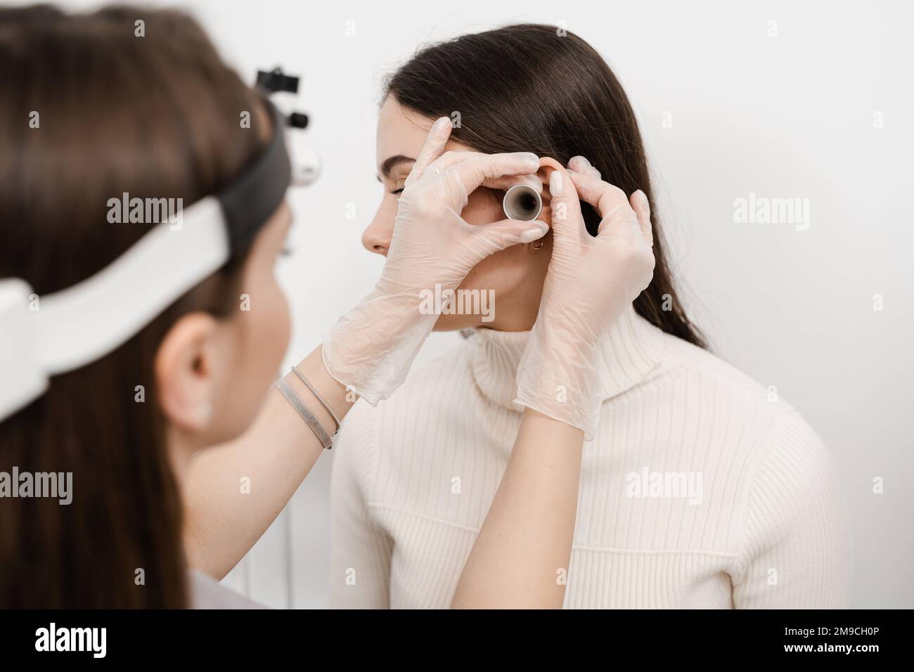 Hearing woman funnel hi-res stock photography and images - Alamy
