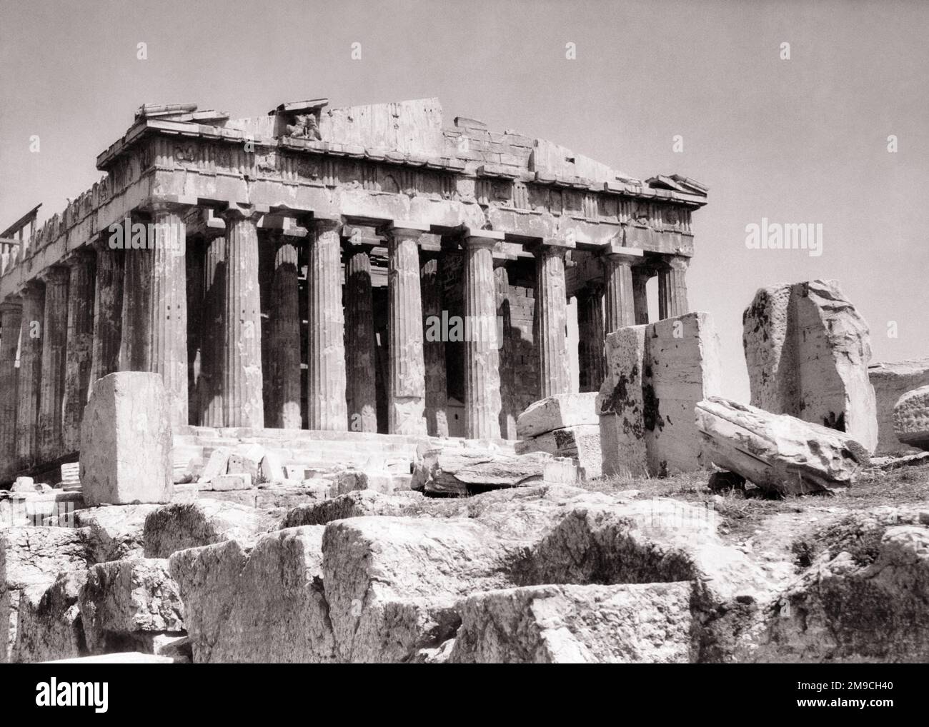 1930s 1940s RUINS OF THE PARTHENON ON THE ACROPOLIS ATHENS GREECE - q11 ...