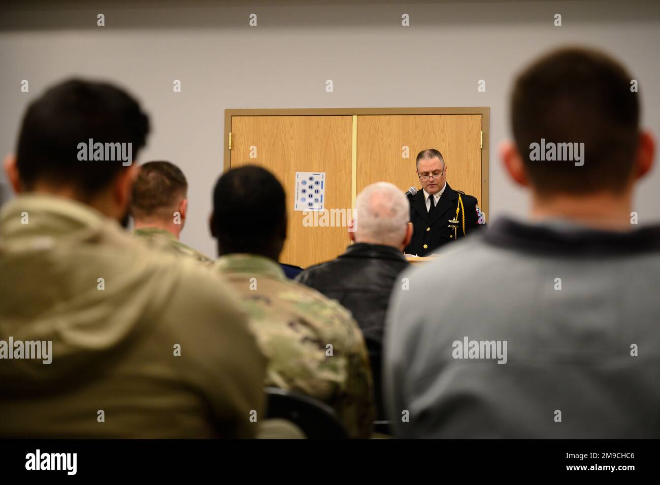 North Pole Police Department Police Chief Steve Dutra delivers a speech ...