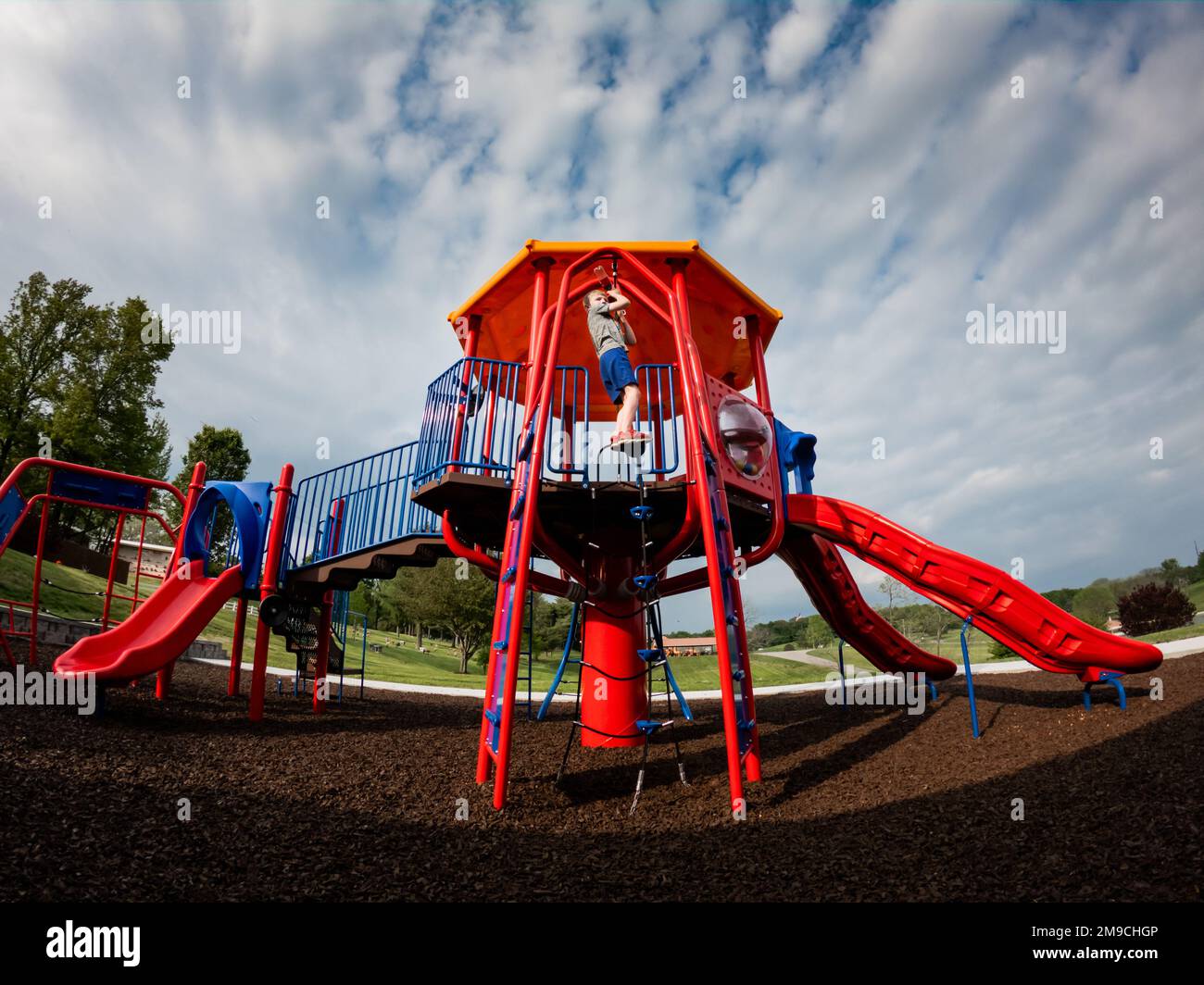 Children climbing on playground structure hi-res stock photography and ...