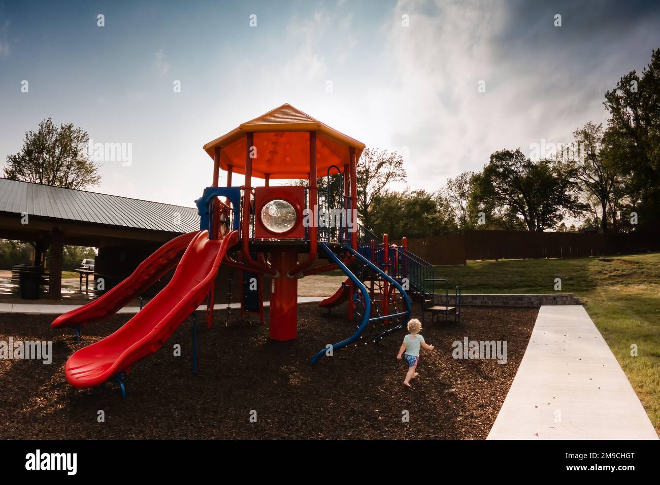 Fun park slide 4 children hi-res stock photography and images - Alamy