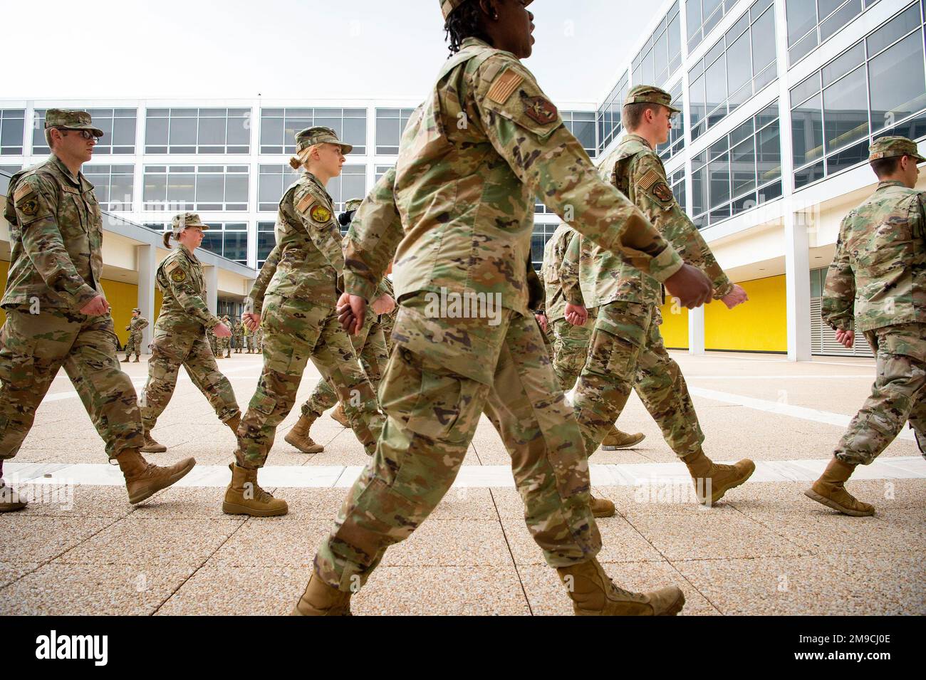 U.S. AIR FORCE ACADEMY, Colo. -- Cadet Cadre practice marching drills ...