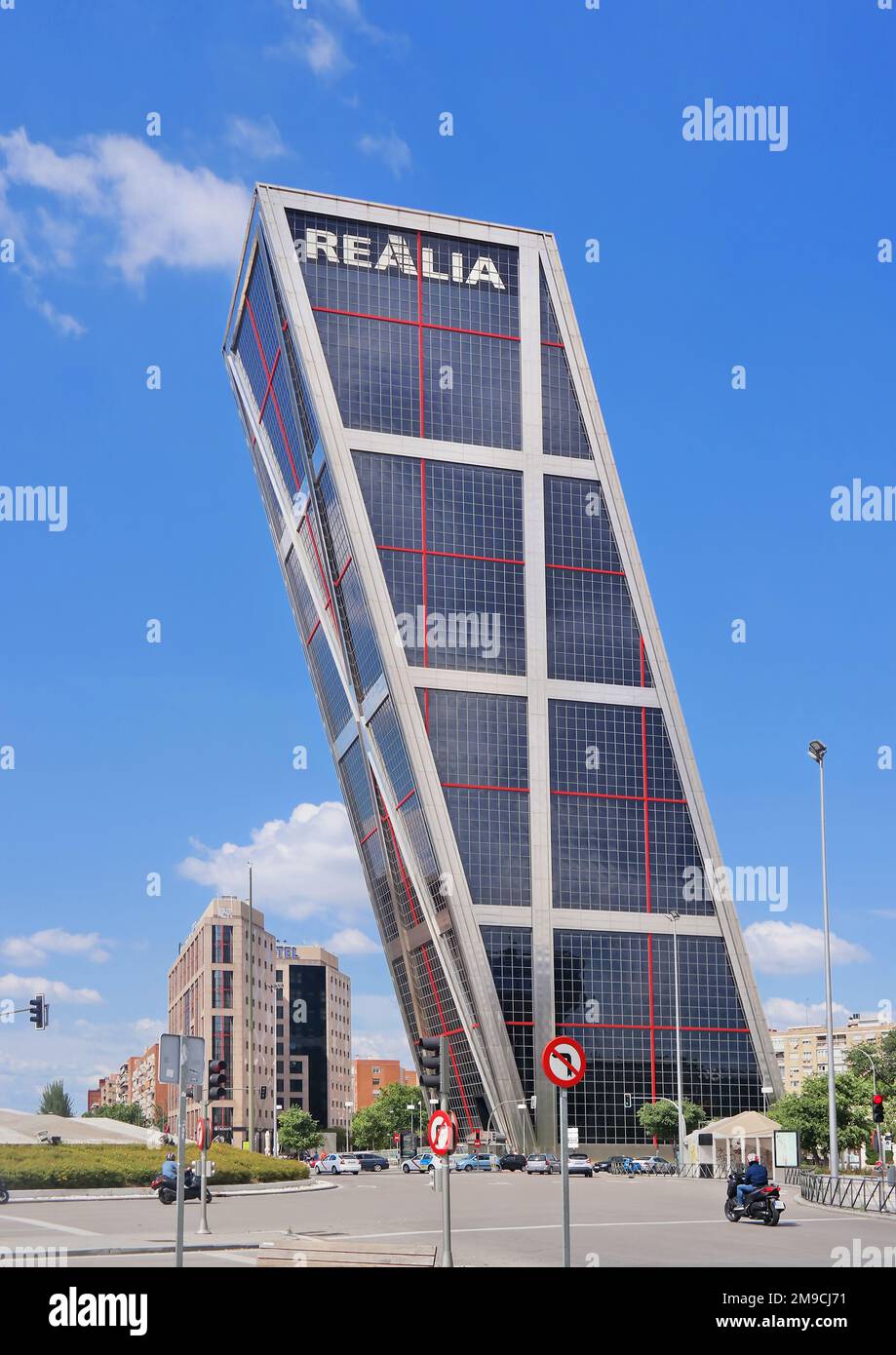 Madrid, Spain, May. 2018: Gate of Europe (Puerta de Europa) - twin ...