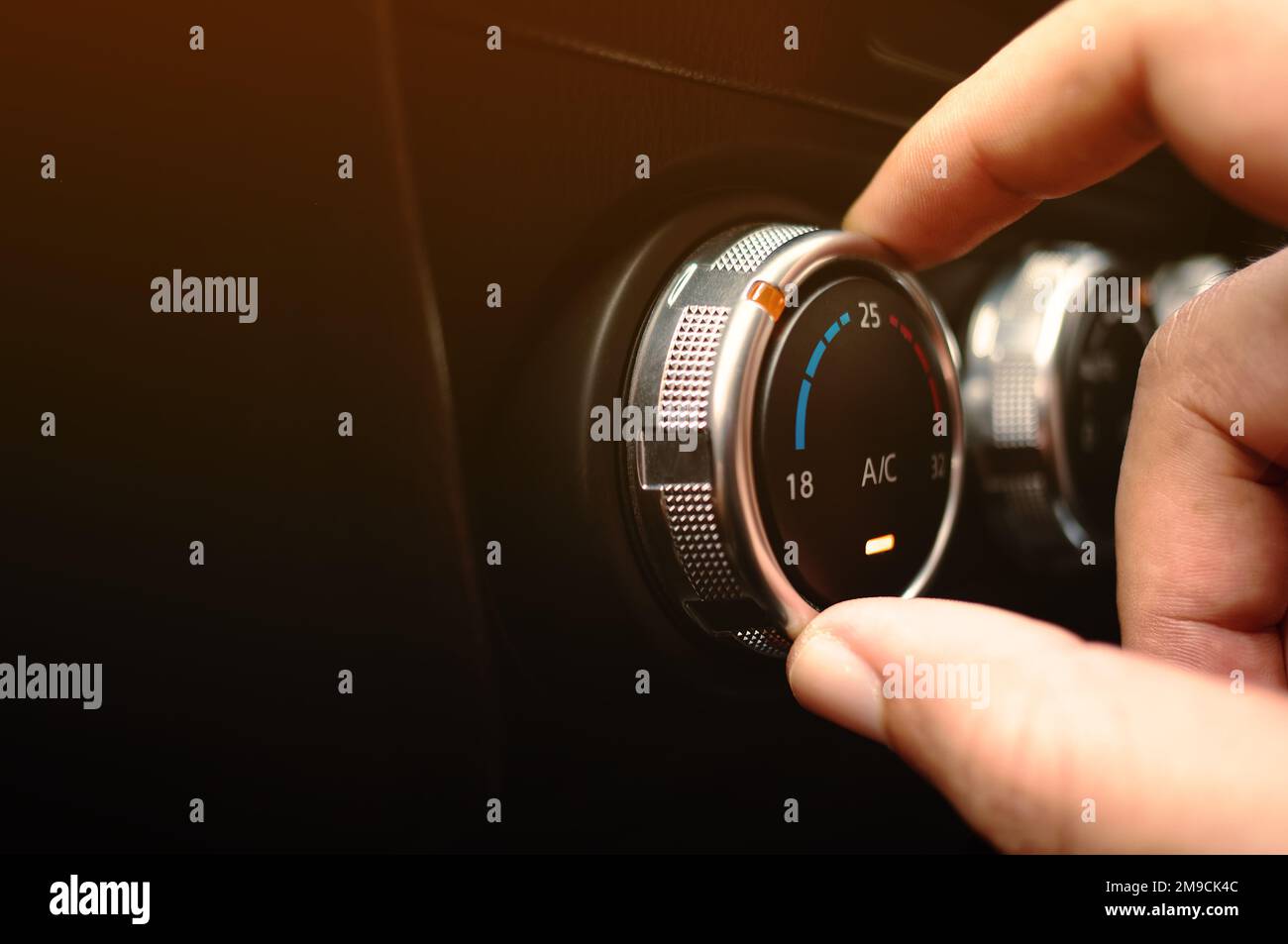 Hand adjust Air Buttons on Your Vehicle Air Conditioning System Stock ...