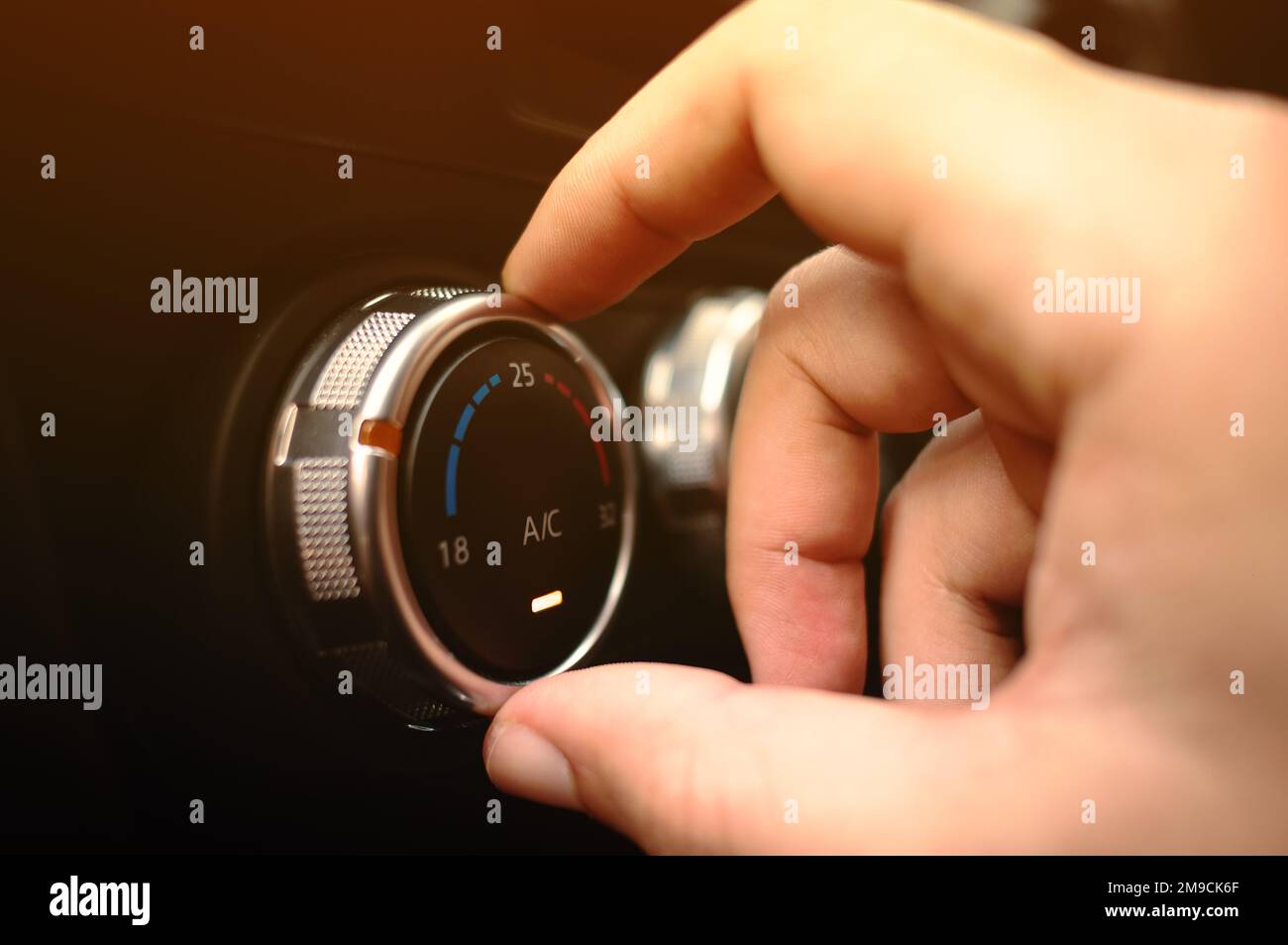 Hand adjust Air Buttons on Your Vehicle Air Conditioning System Stock ...