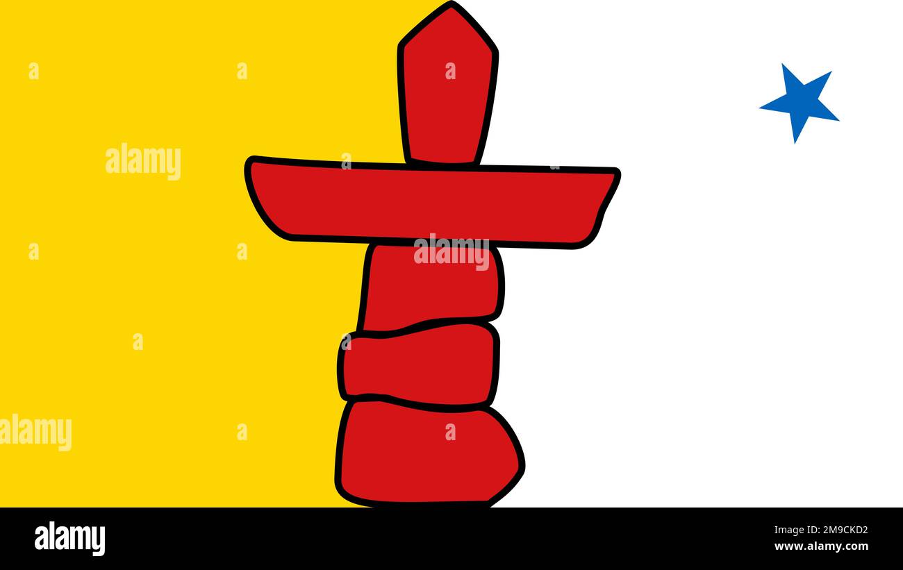 flag of Inuit peoples Nunavut Inuit people. flag representing ethnic ...