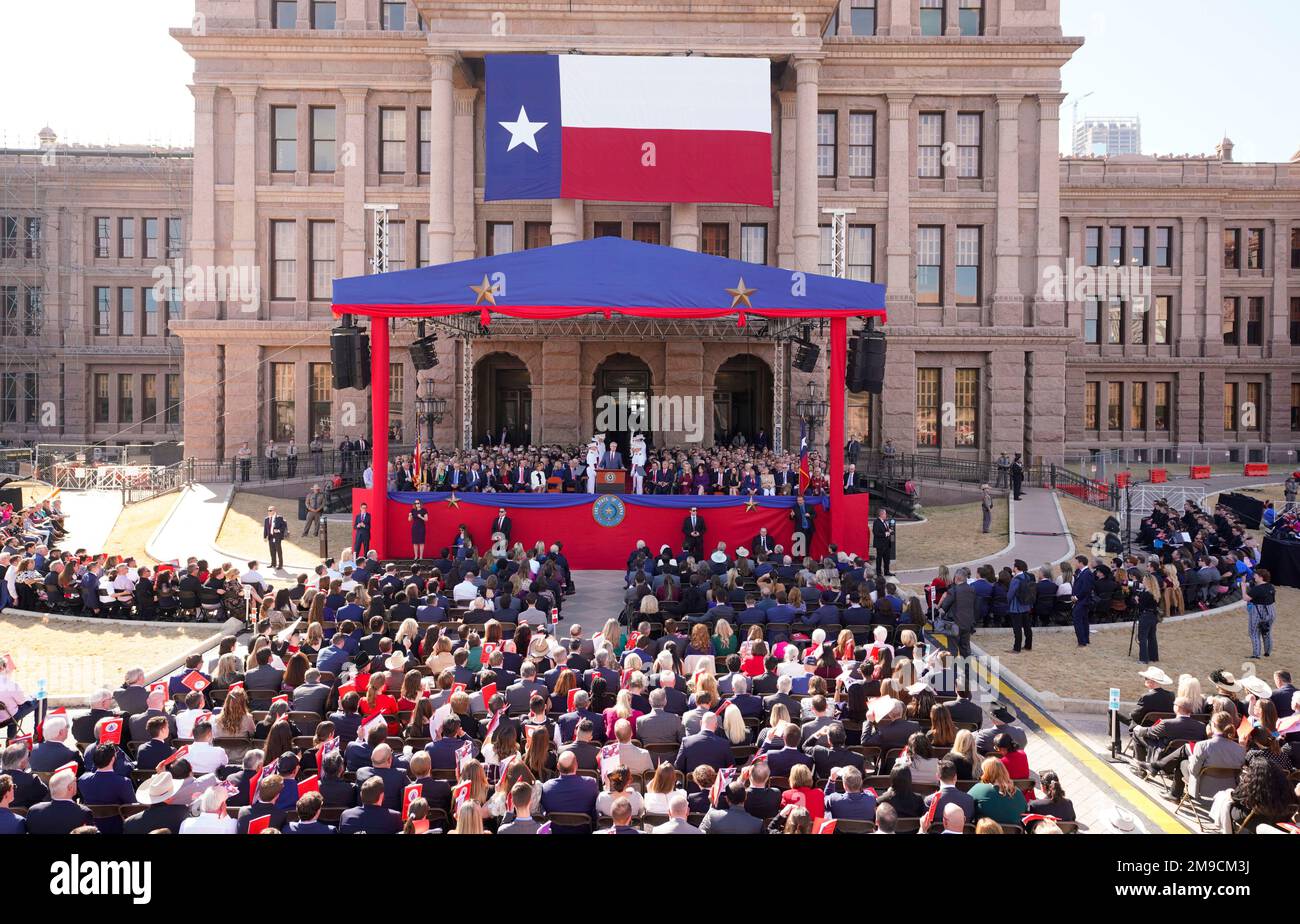 Austin, TX, USA. 17th Jan, 2023. Texas Lt. Governor DAN PATRICK gives ...
