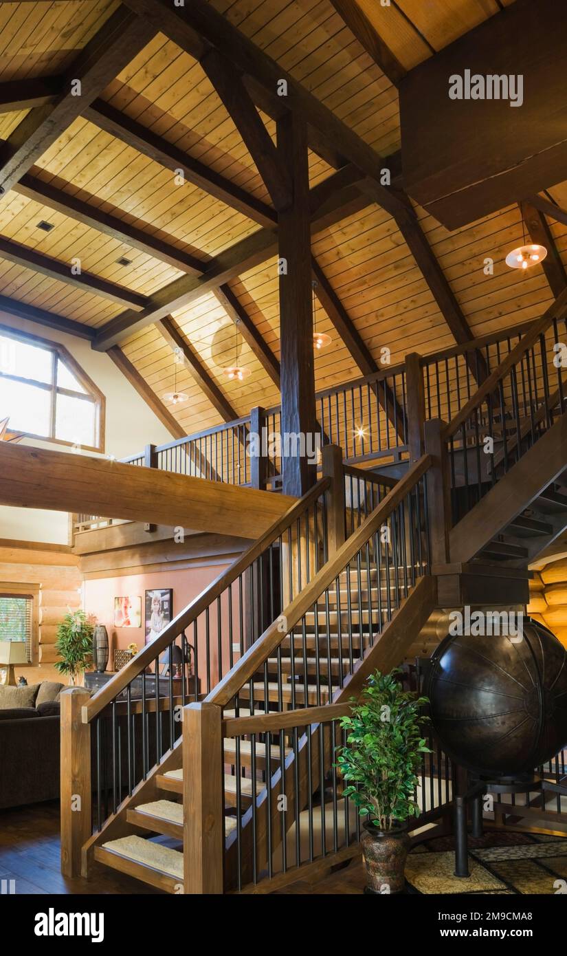 Timber balustrades interior hi-res stock photography and images - Alamy