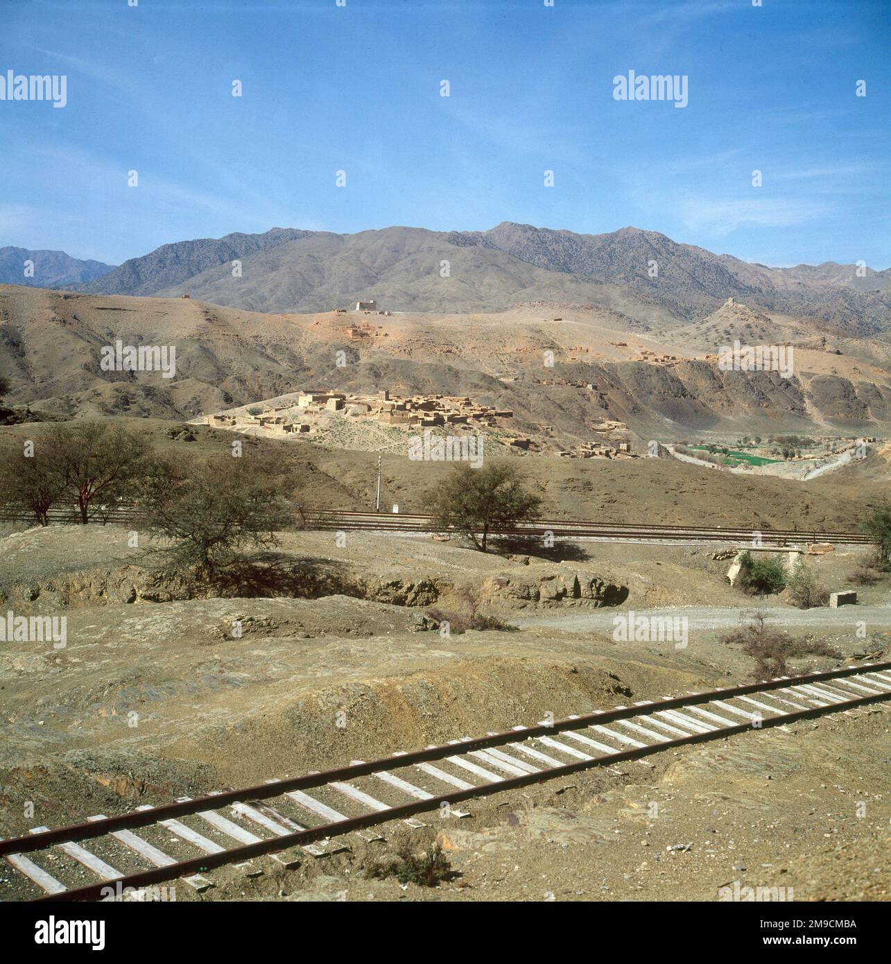 Railway line passing through Ali Masjid, once a British fort. Almost ...