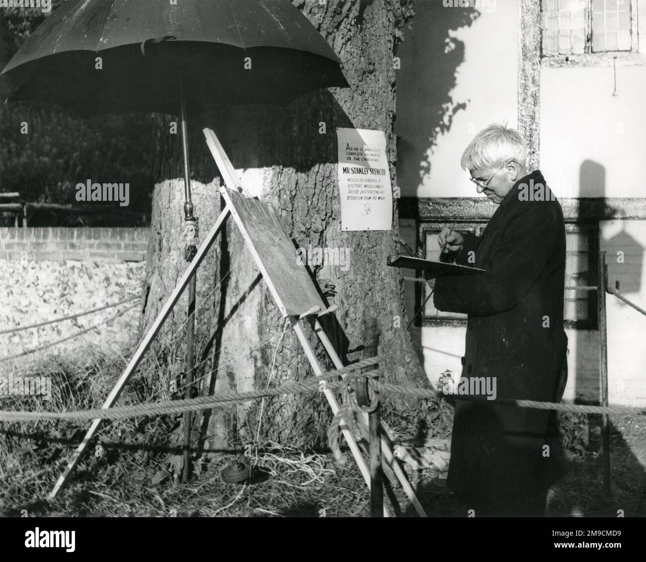 STANLEY SPENCER (1891-1959), English artist, photographed in profile ...
