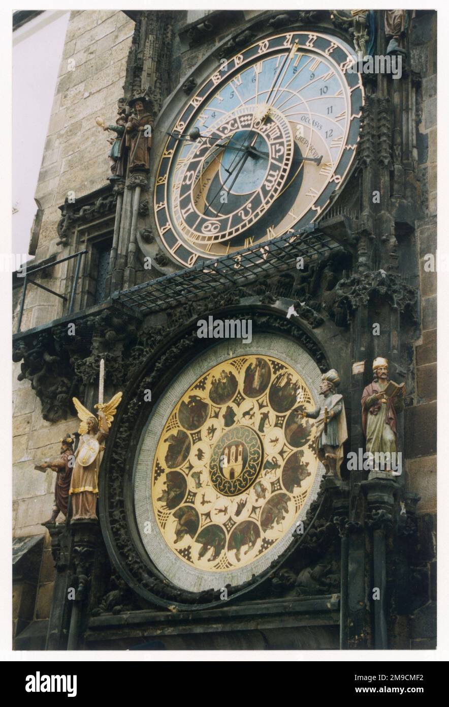 The Astronomical clock in Old Town Square, Prague; it shows the ...