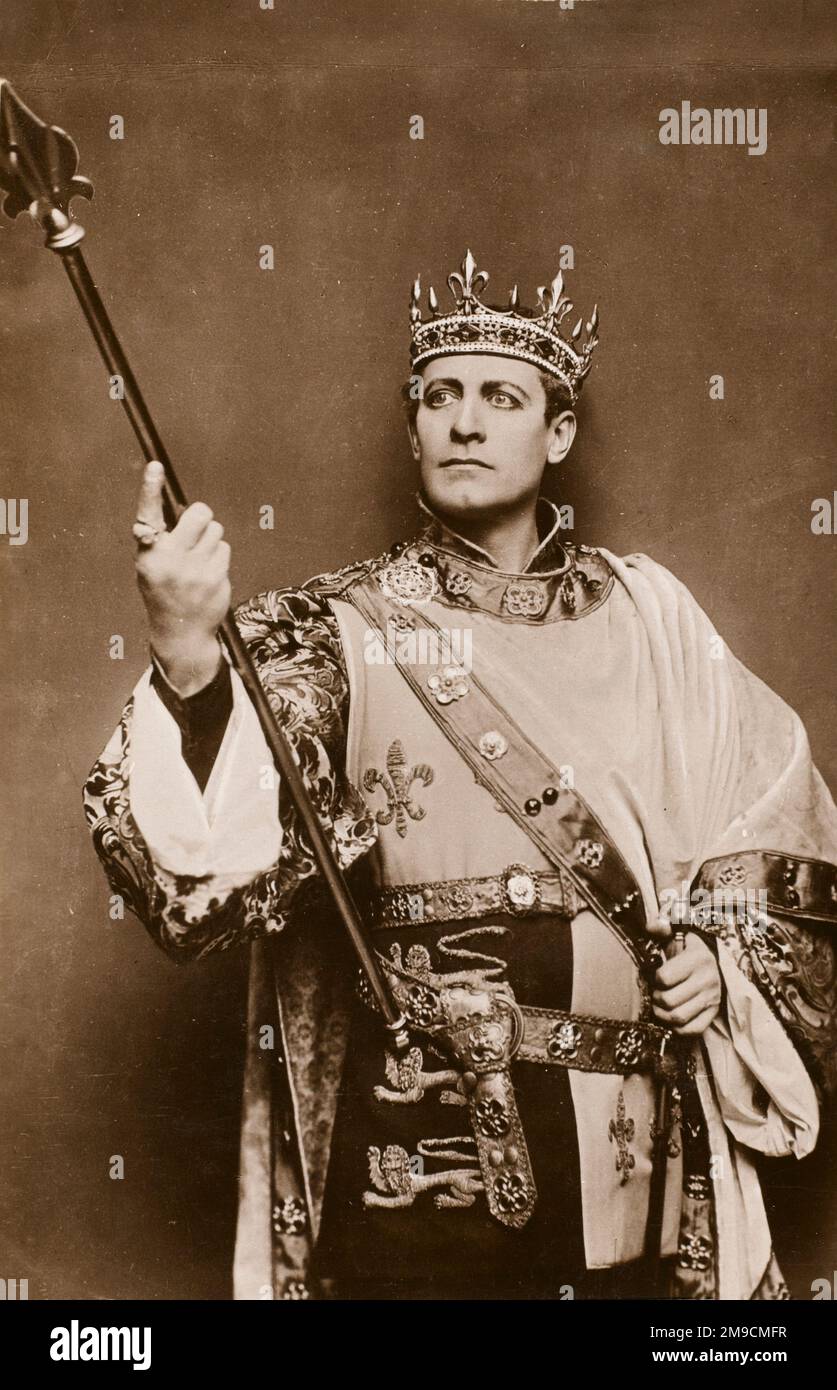 The actor-manager Lewis Waller in the title role in King Henry V Stock ...