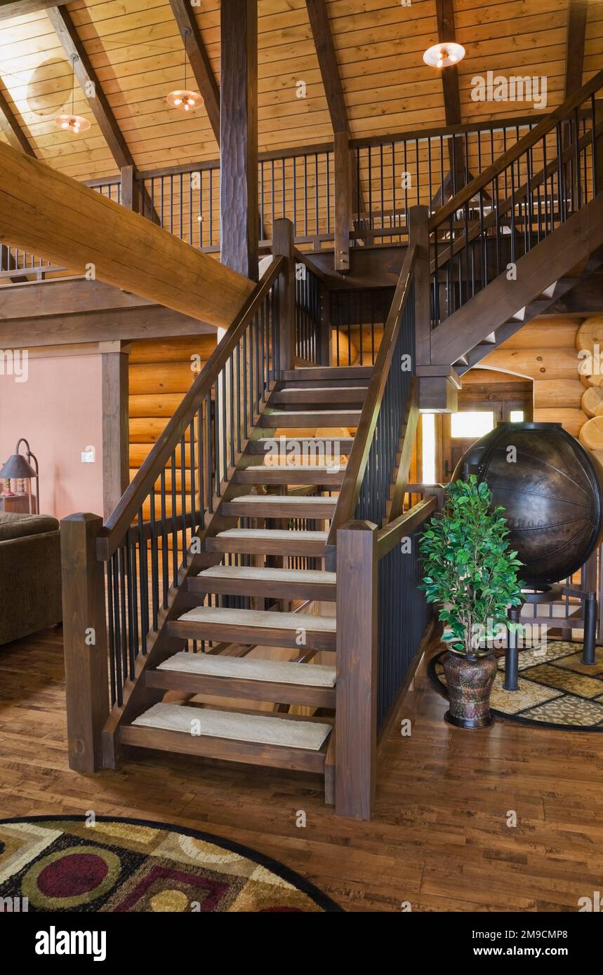 Timber balustrades interior hi-res stock photography and images - Alamy