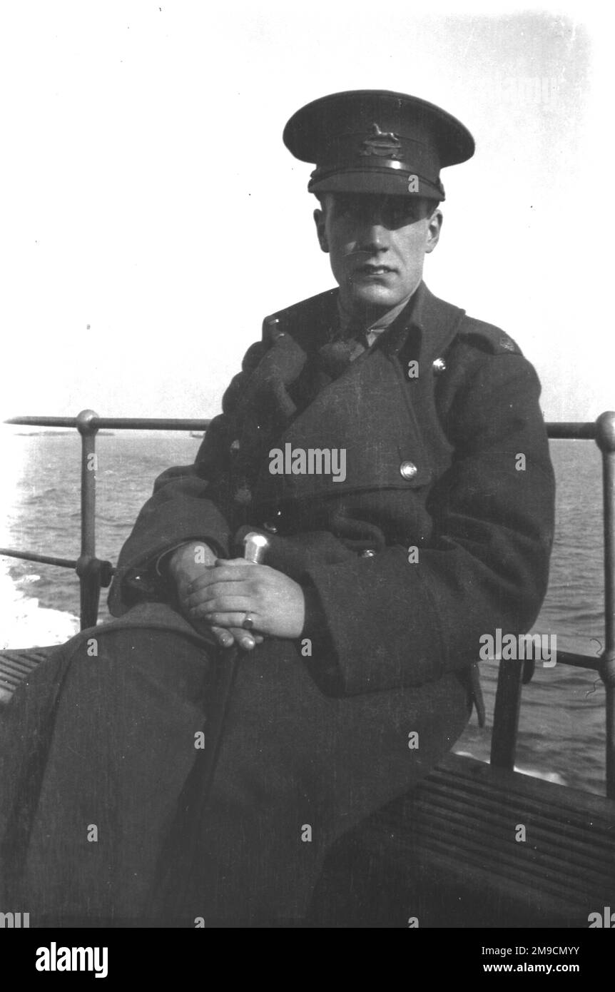 A man in military uniform on board a ship destined for Port Said Stock ...