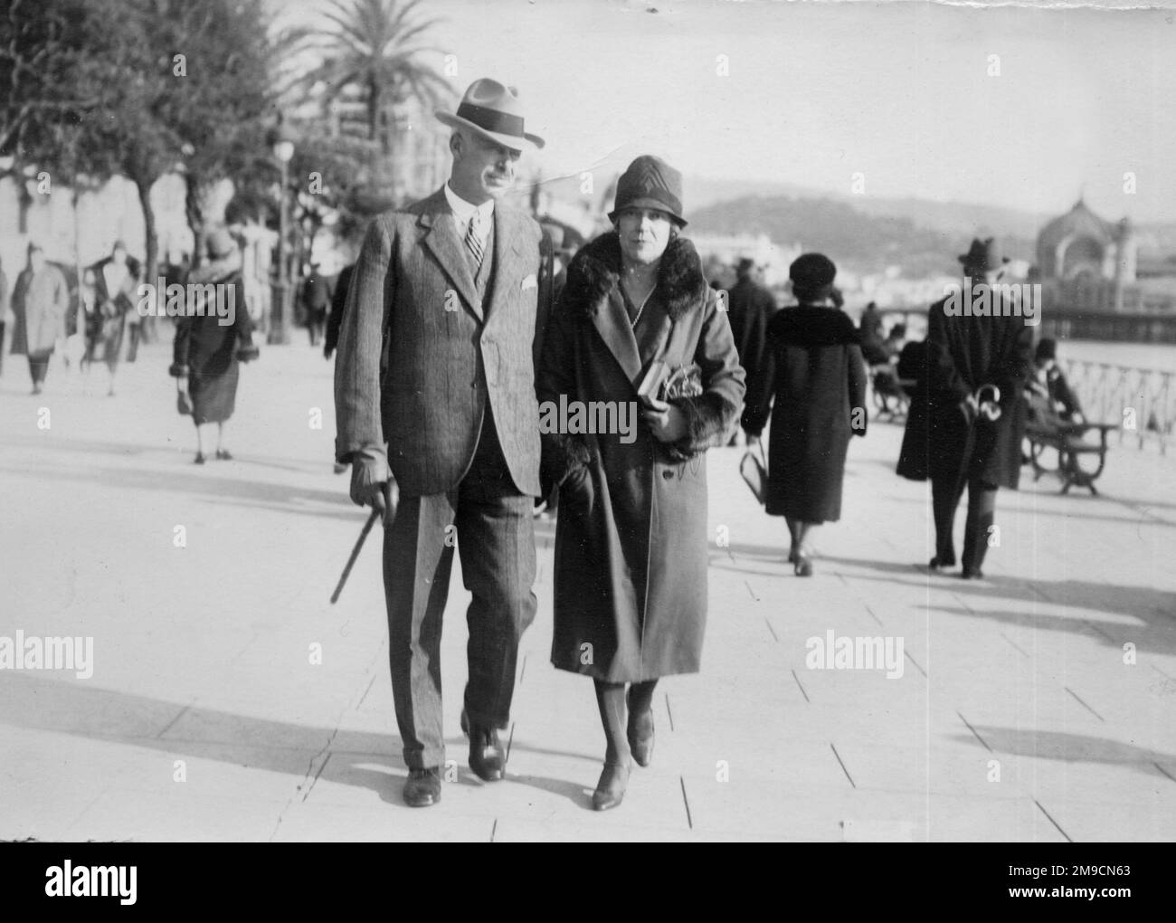 A couple promenading in Nice, France Stock Photo - Alamy