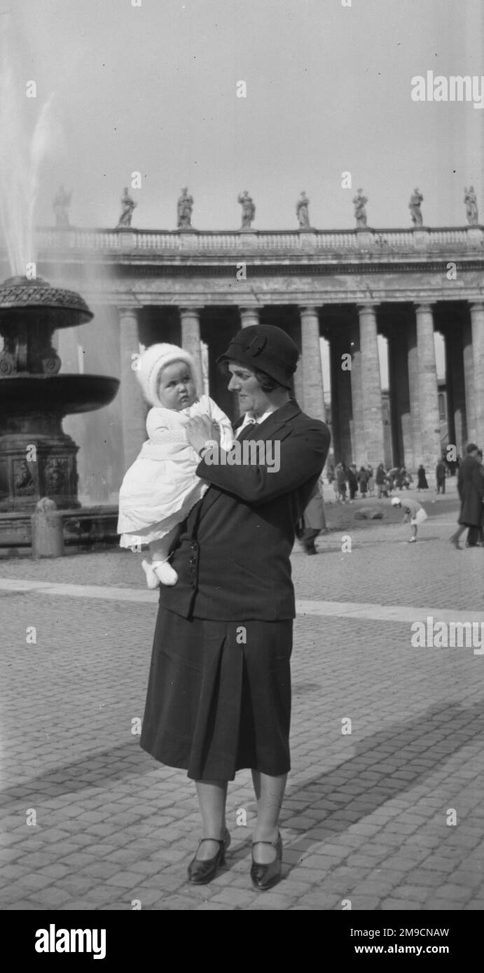 A baby girl with her Nanny in Rome, Italy Stock Photo - Alamy