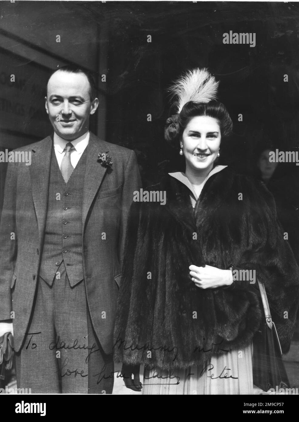 The wedding of George Edward Peter Thorneycroft, Baron Thorneycroft ...