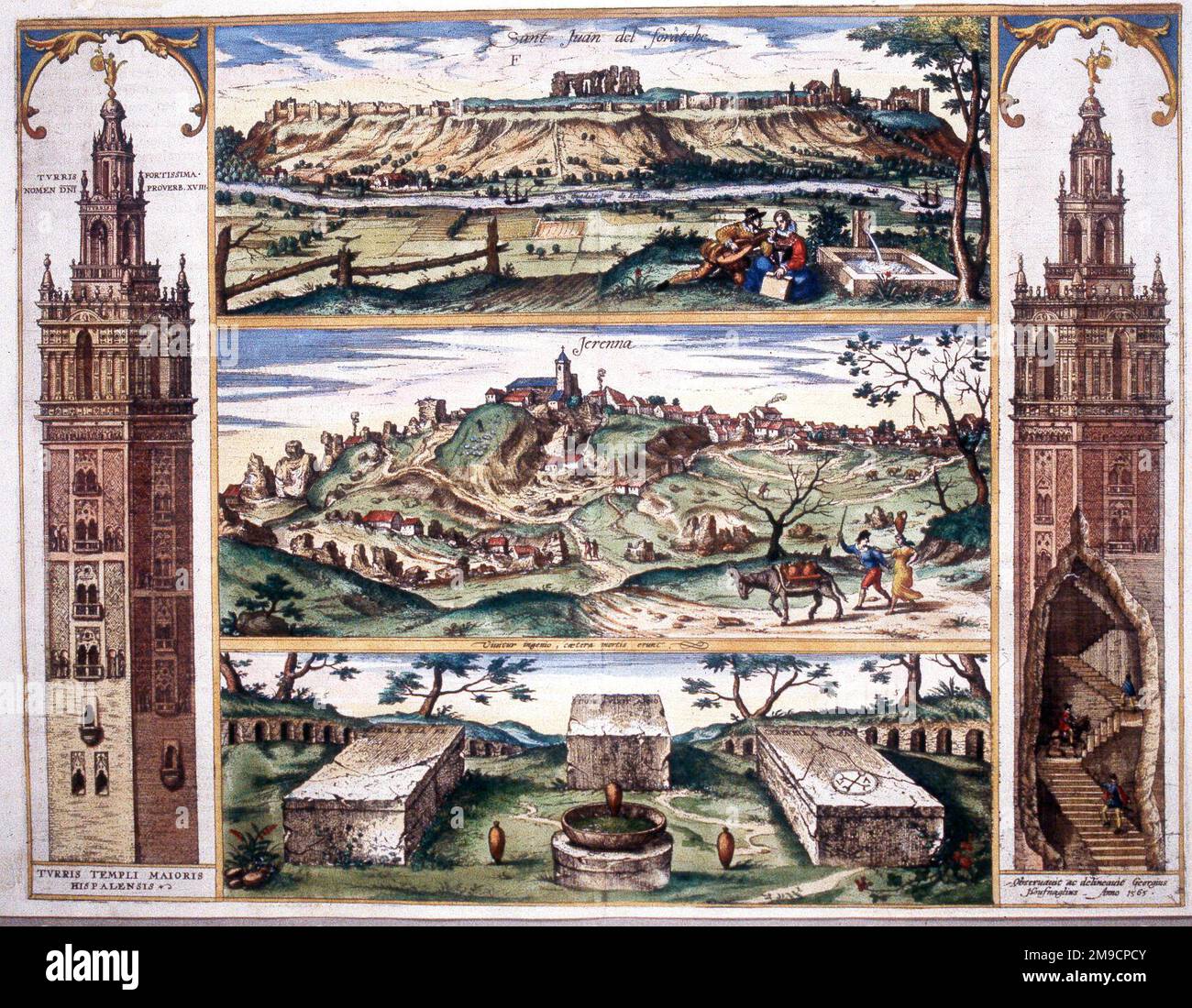 16th / 17th century Map of Seville, Spain Stock Photo - Alamy