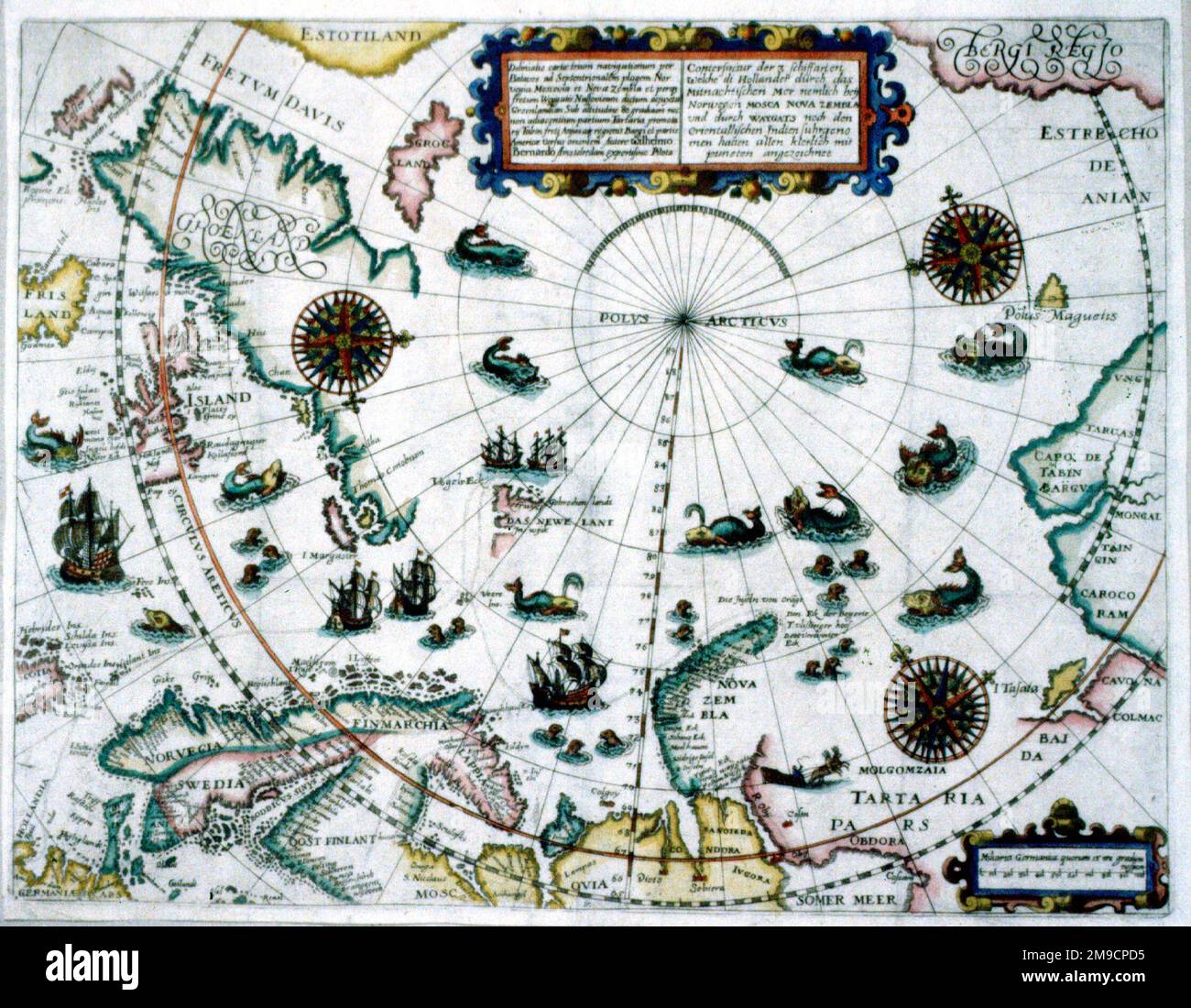 16th / 17th Century Map of the Arctic Stock Photo - Alamy