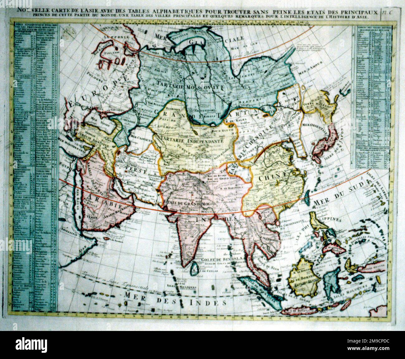 17th / 18th century Map of Asia Stock Photo - Alamy