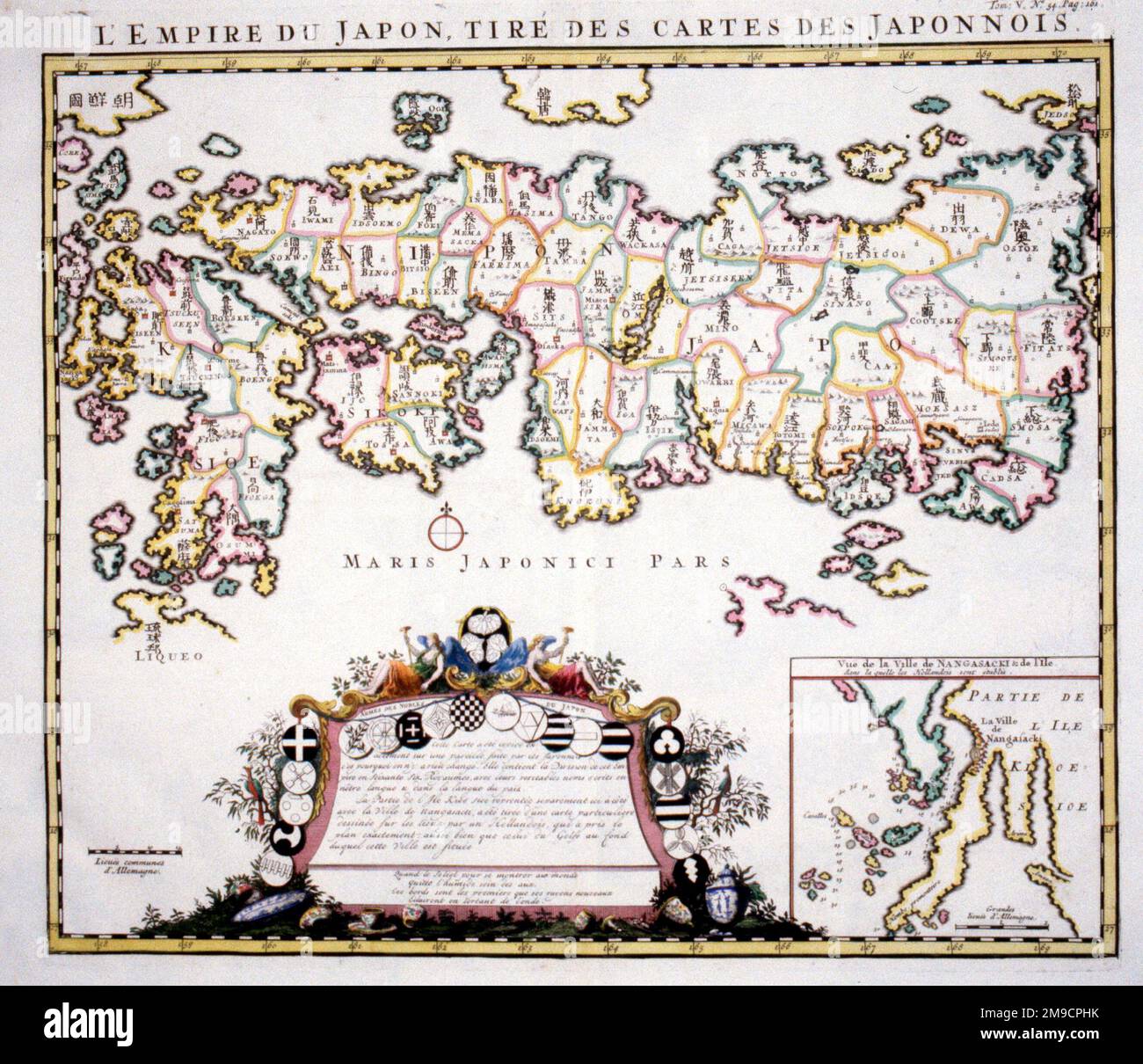 18th century Map of Japan and the Japanese Empire Stock Photo - Alamy