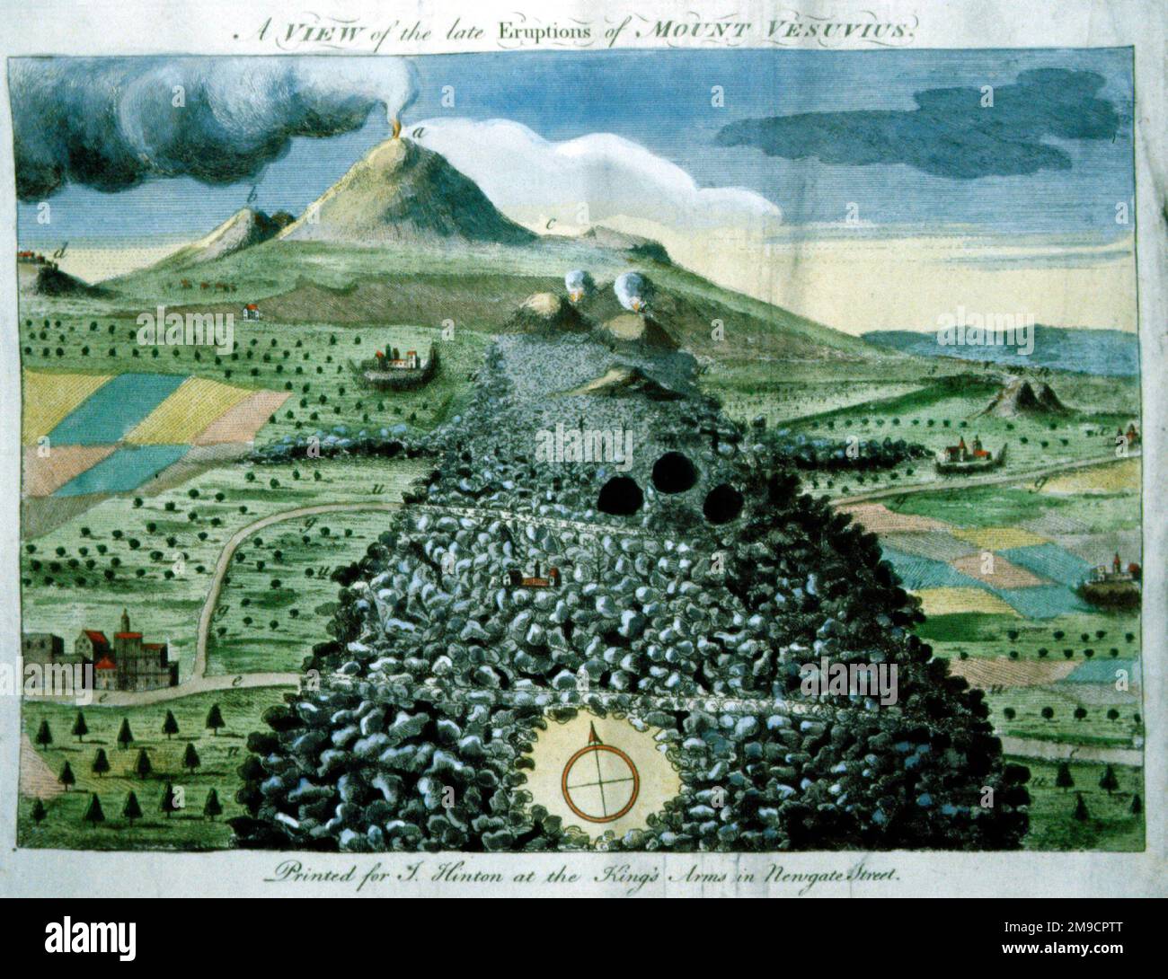 View Of Eruptions Of Mount Vesuvius Stock Photo - Alamy