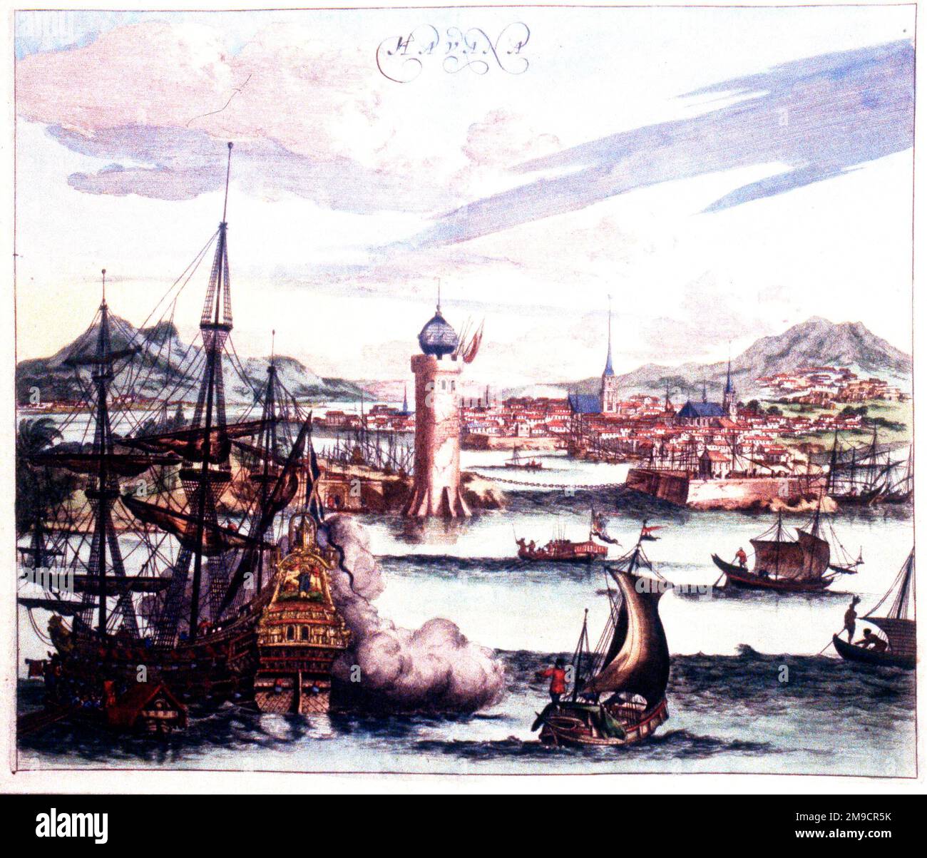 17th century view of Havana, Cuba Stock Photo - Alamy