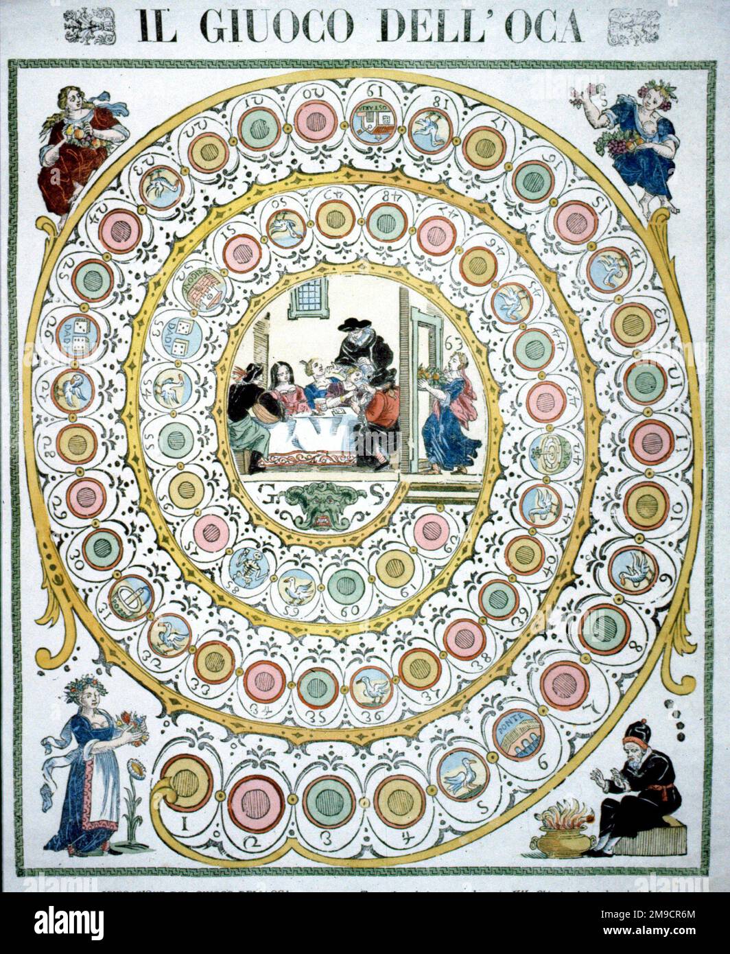 Il Giuoco Dell' Oca - Game of the Goose board game Stock Photo - Alamy
