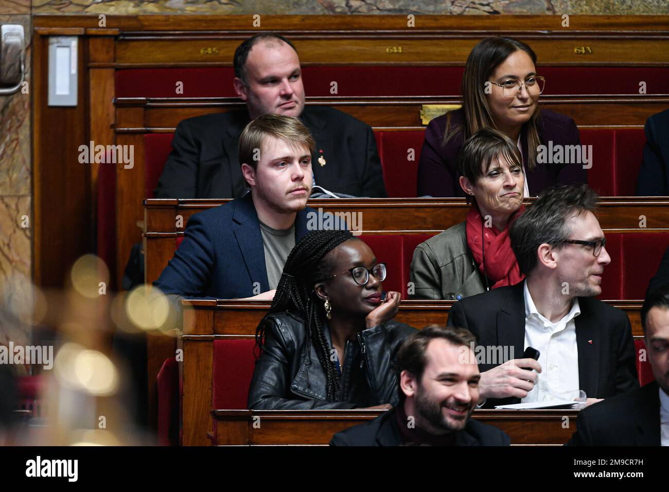 Paris, France. 17th Jan, 2023. Louis Boyard deputy La France Insoumise ...