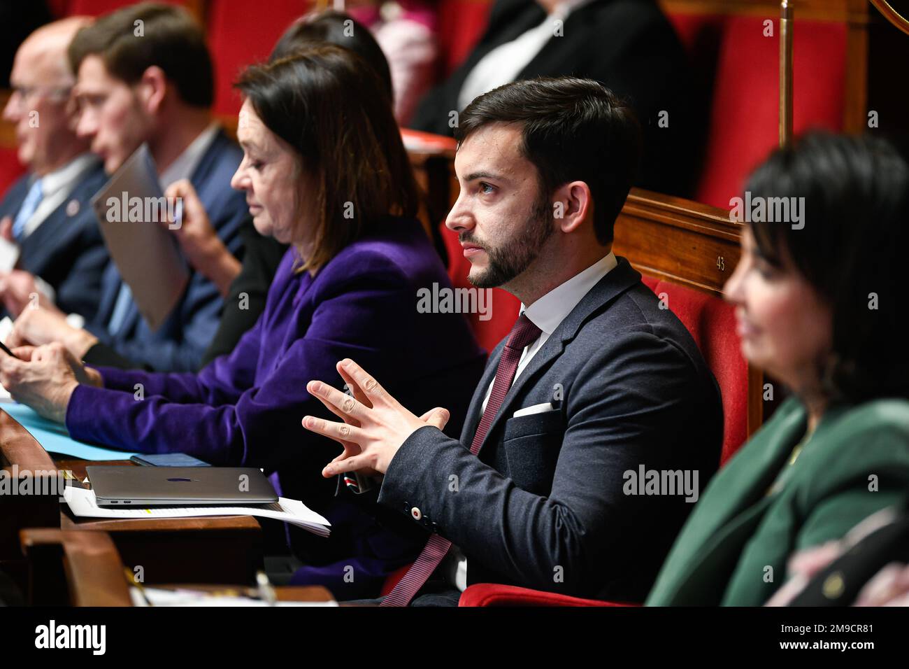 Paris, France. 17th Jan, 2023. Deputy Jean-Philippe Tanguy of ...