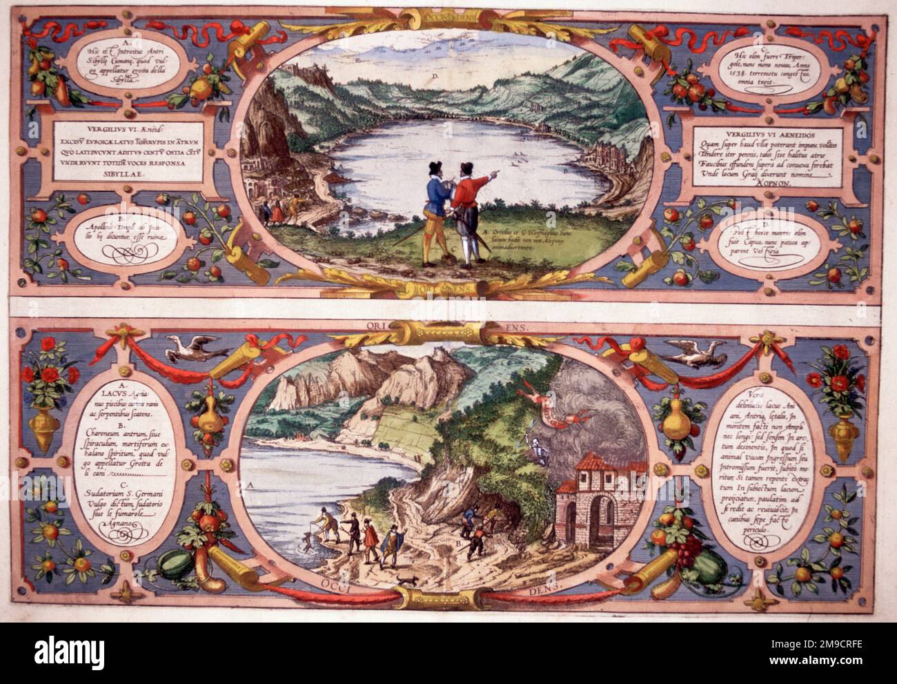 Lake Avernus, Cuma, Italy and the Cave of the Cumean Sibyl Stock Photo ...