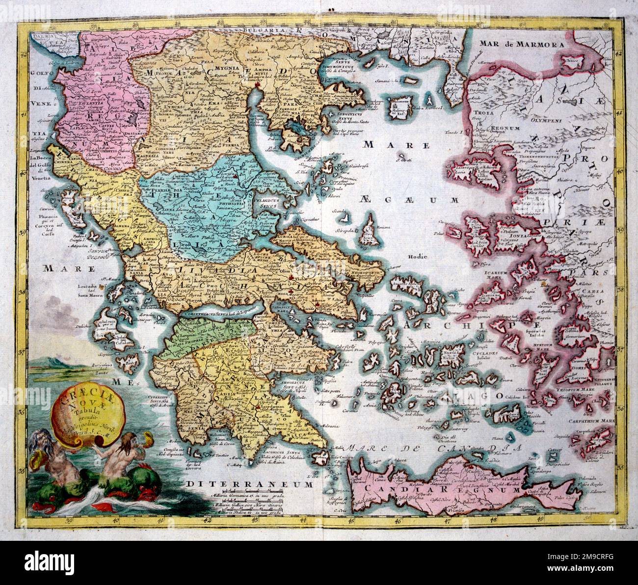 Country greece map hi-res stock photography and images - Alamy