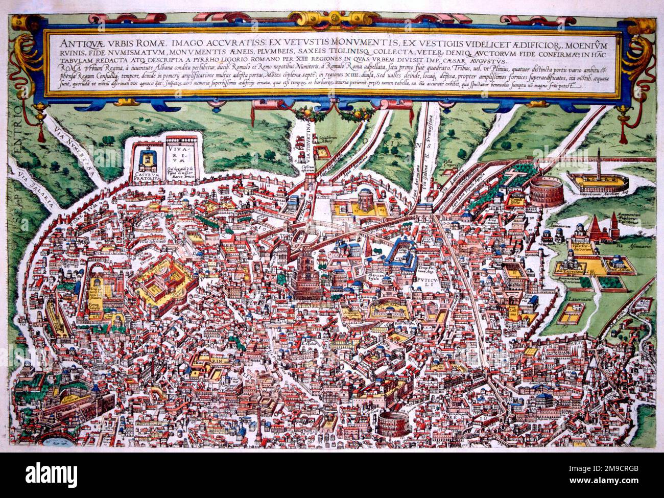 Map of Ancient Rome (Antique), Italy Stock Photo - Alamy